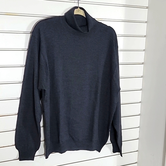 Brandini | Sweaters | Brandini Large Heather Charcoal Gray Turtleneck ...